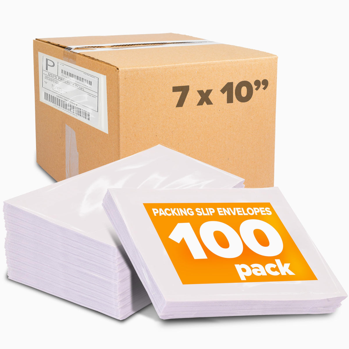 100 Piece Waterproof Packing List Envelopes, 7x10", Clear with ?Packin ...