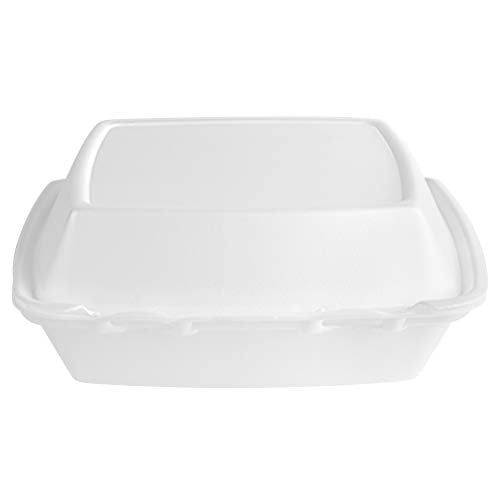 Stock Your Home 8 Inch Clamshell Styrofoam Containers (25 Count) - 3 C