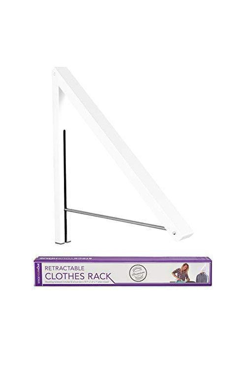 Stock Your Home Folding Clothes Hanger Wall Mounted Retractable Clothe